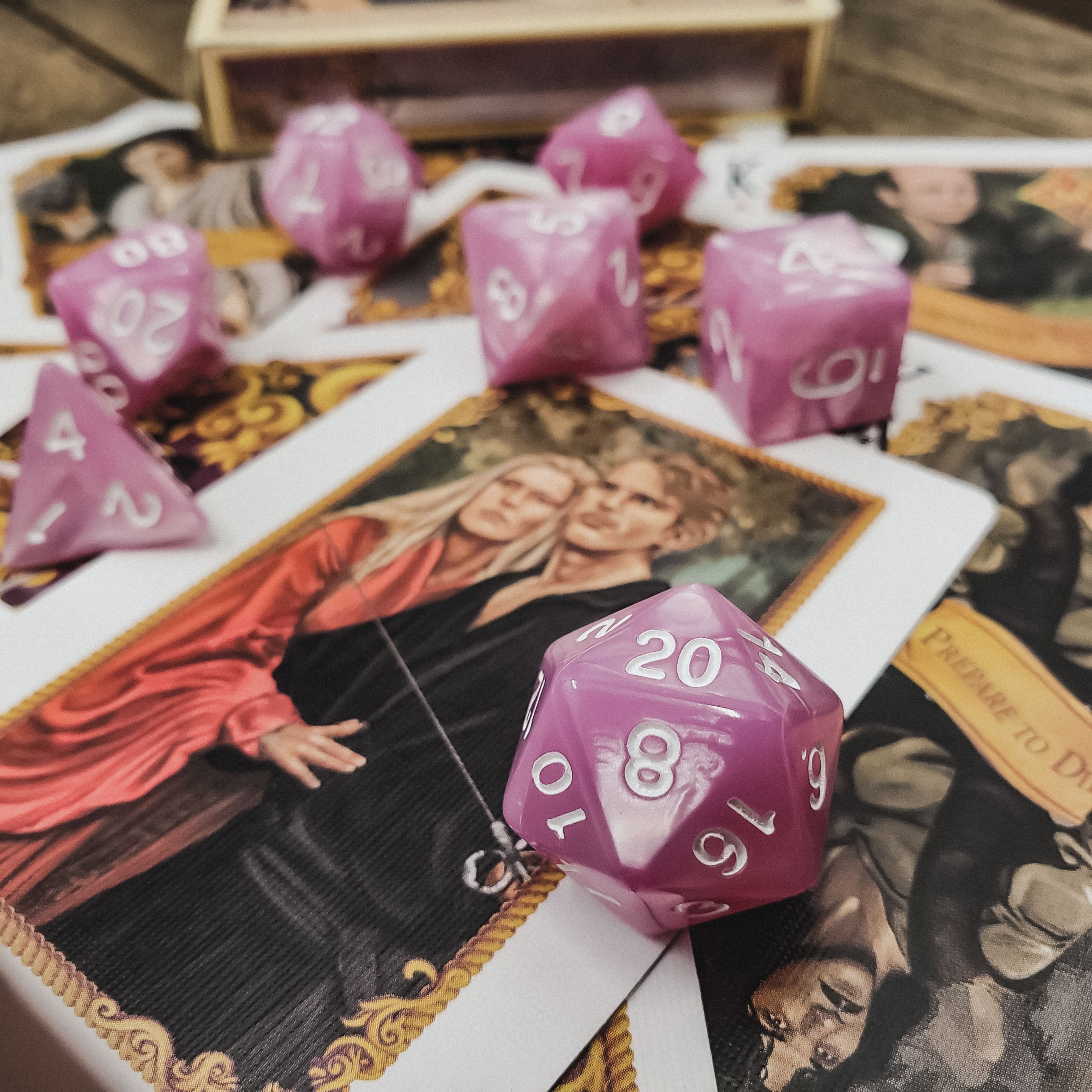 Pink D&D Dice Sets for RPG Gaming