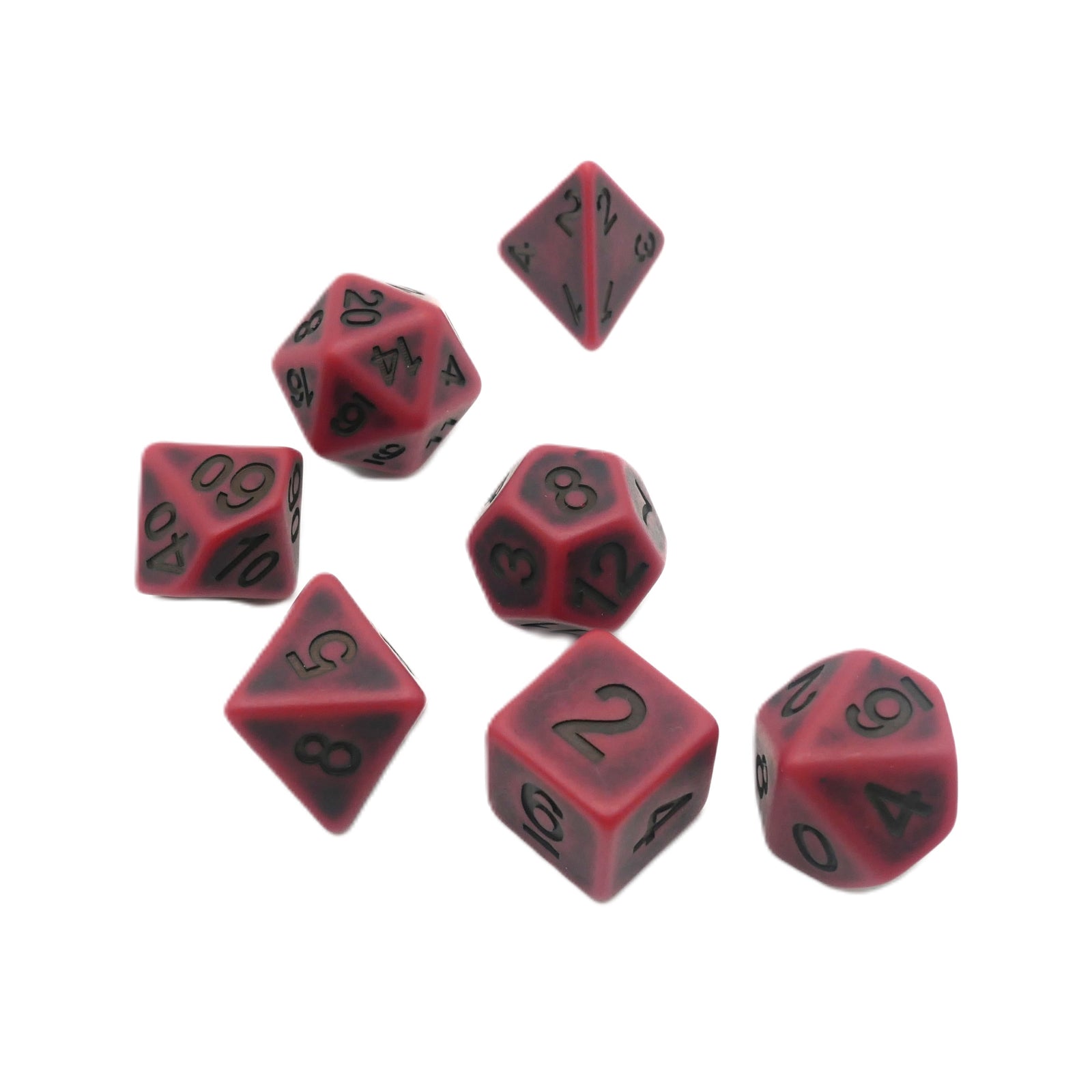 Ancient Blood - Red 7 Piece DnD Dice Set | RPG Gaming Dice