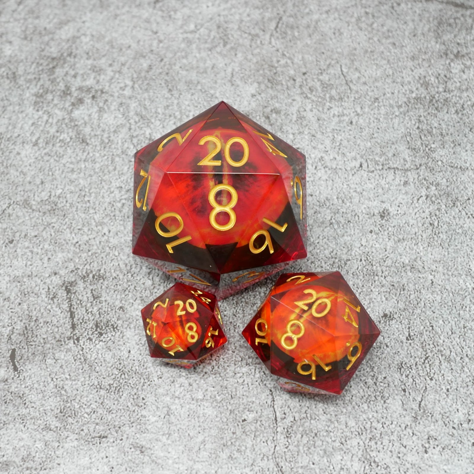 Sauron's Eye | Giant D20 Moving Eye DnD Dice | Acrylic RPG Gaming Dice
