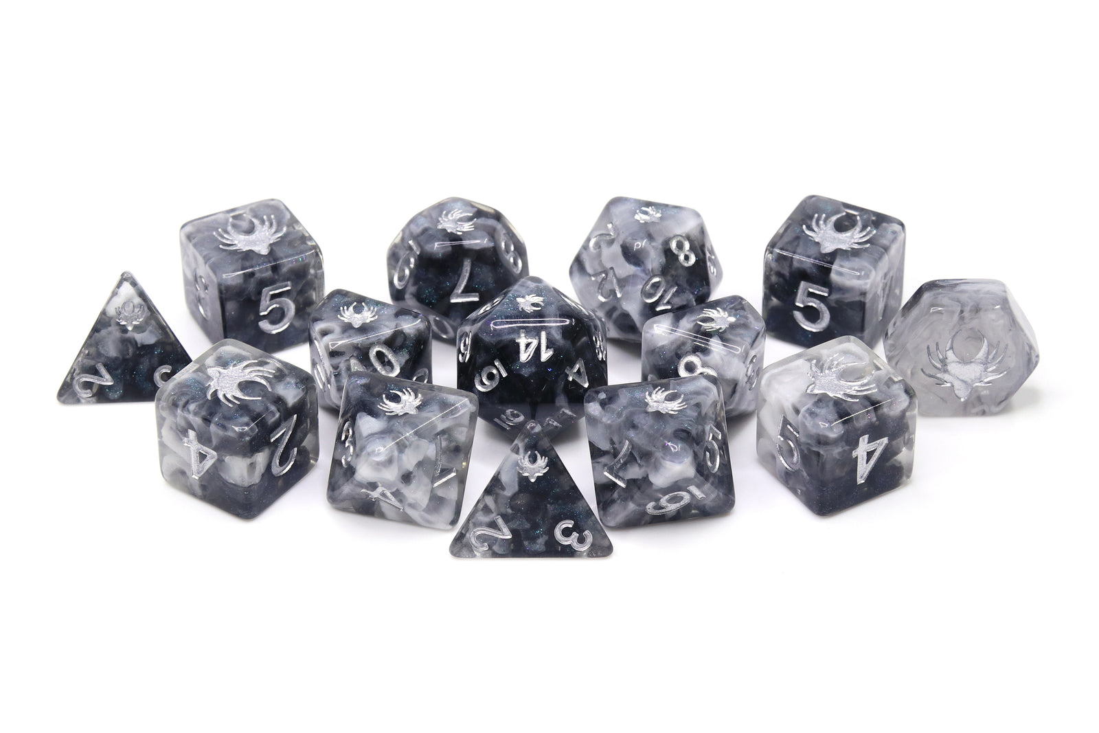 Misty Step 14-Piece DnD Dice Set | RPG Gaming Dice